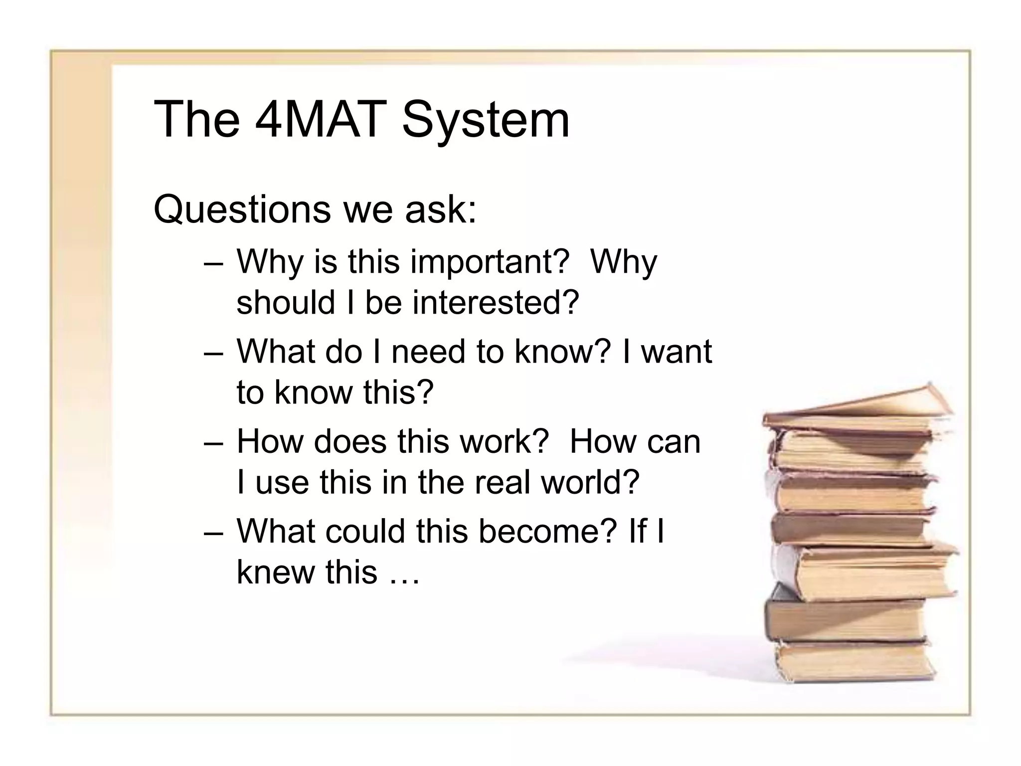 The 4MAT system | PPT