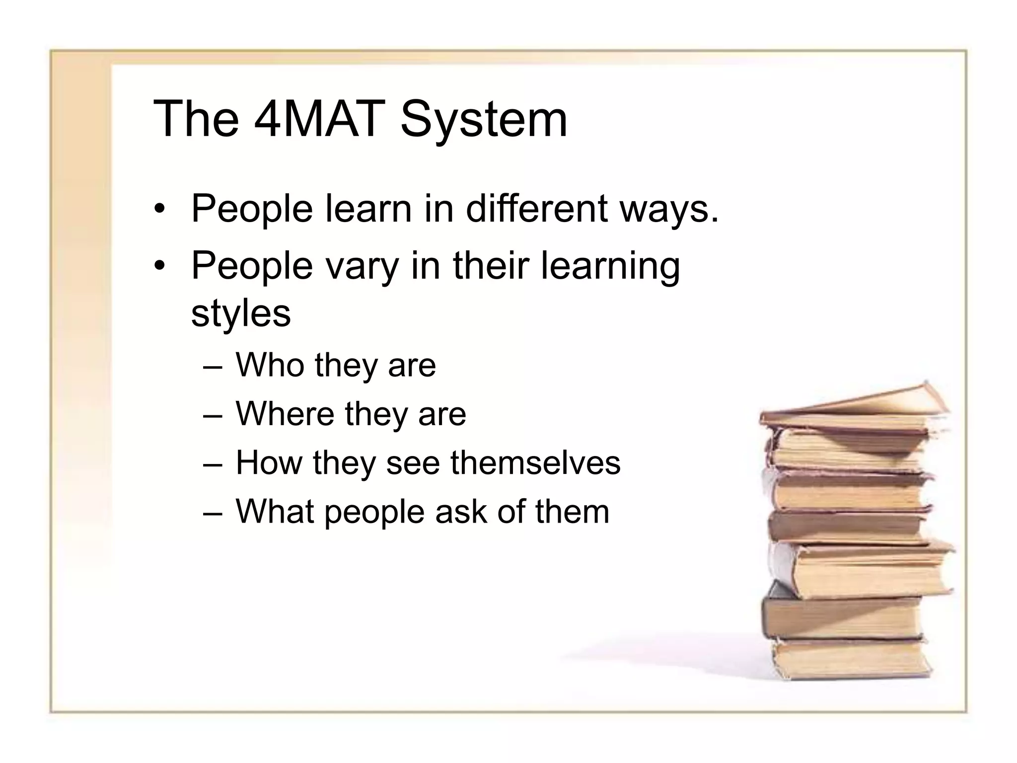 The 4MAT system | PPT