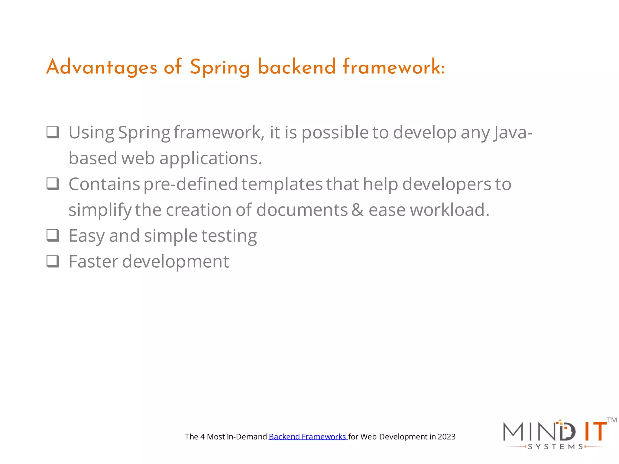 The 4 Most In-Demand Backend Frameworks for Web Development in 2023 | PPT