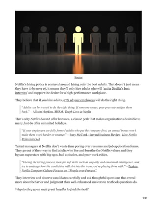 The 4 netflix hr practices that took us from average to awesome | PDF