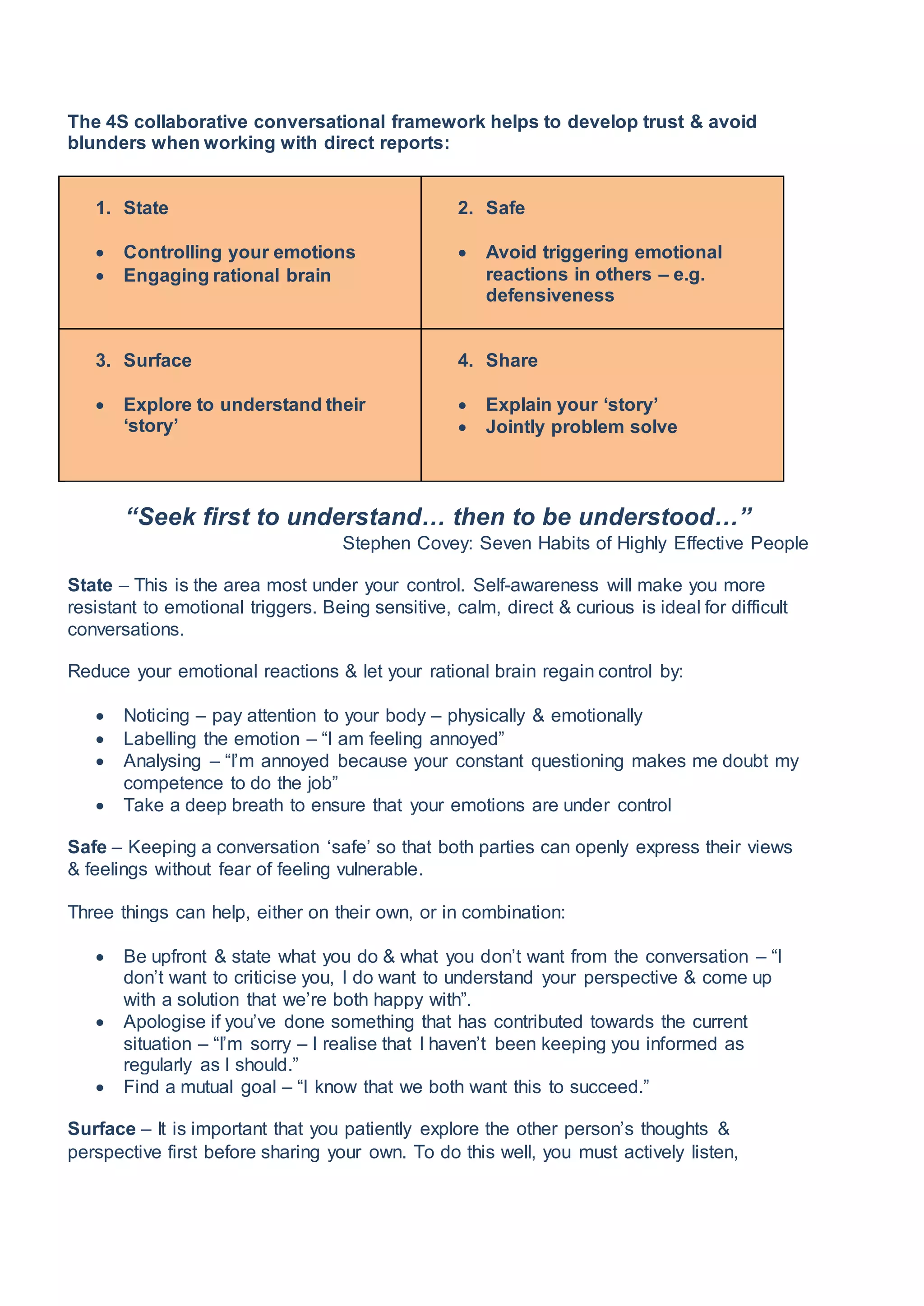 The 4S collaborative conversational framework | DOCX