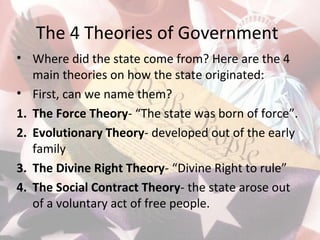 The 4 theories of government | PPT