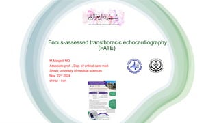 Focus Assessed Transthoracic Ultrasound ( FATE ) - 22 Nov 2024 - Dr ...