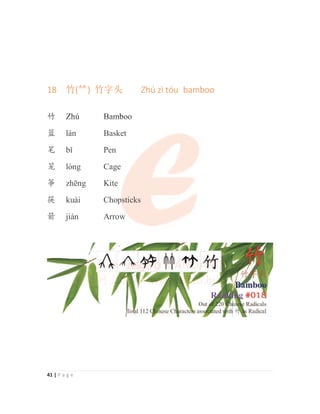 The 50 Chinese Radicals Roots You Must Know 最重要的50部首- Decoding Chinese ...