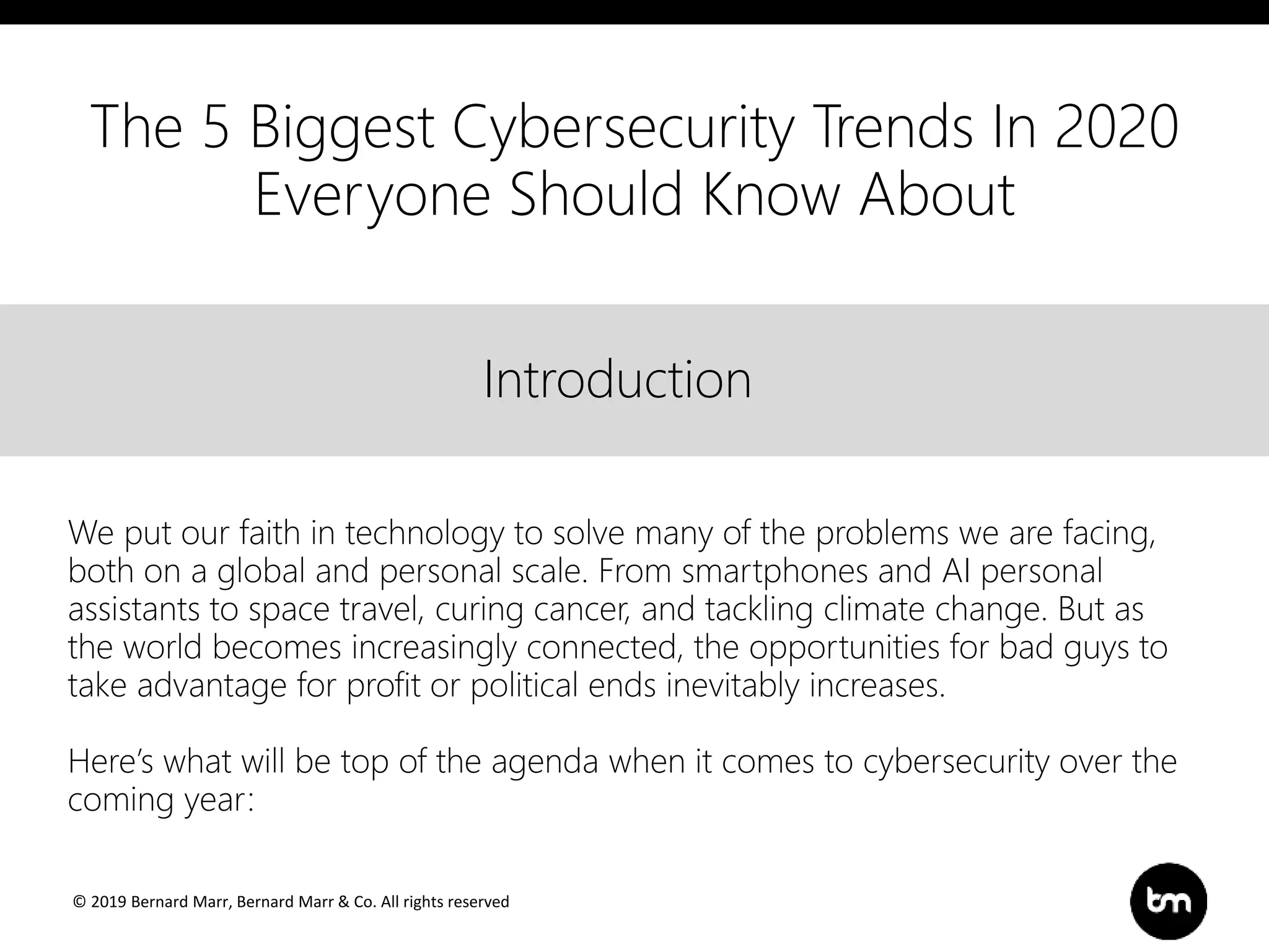 The 5 Biggest Cybersecurity Trends In 2020 Everyone Should Know About | PPT