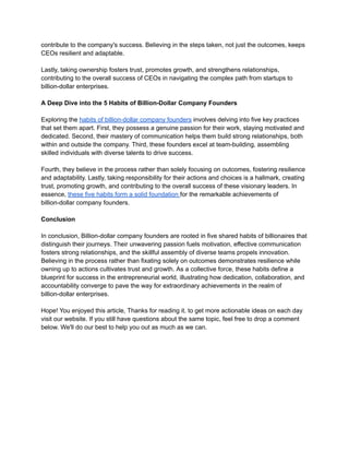 The 5 Common Habits Shared by Billion-Dollar Company Founders.pdf ...