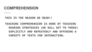 The 5 components of reading | PPTX