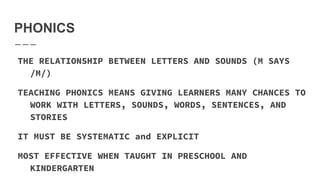 The 5 components of reading | PPTX