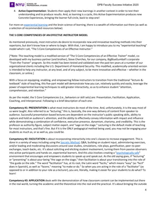 The 5 core competencies of an effective instructor (todd cherches nyu) | PDF | Educational ...