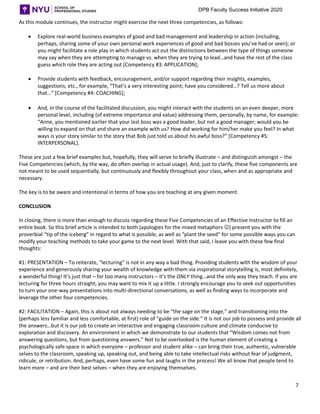 The 5 core competencies of an effective instructor (todd cherches nyu ...