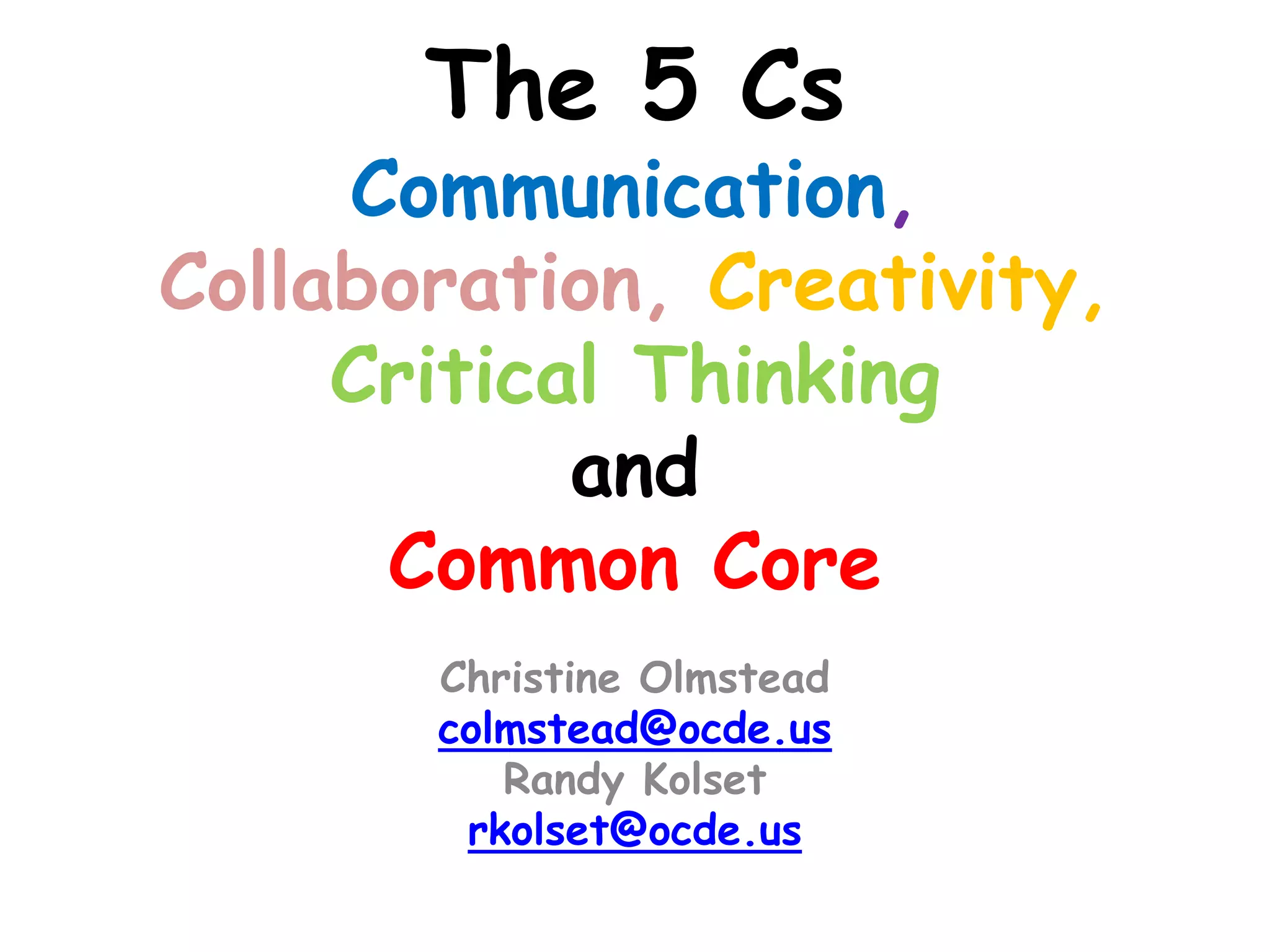 The 5 cs | PPTX