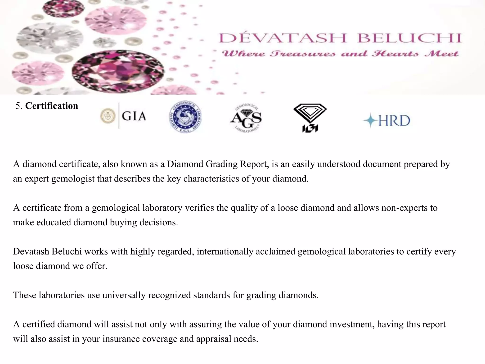 The 5 cs of diamonds | PPTX