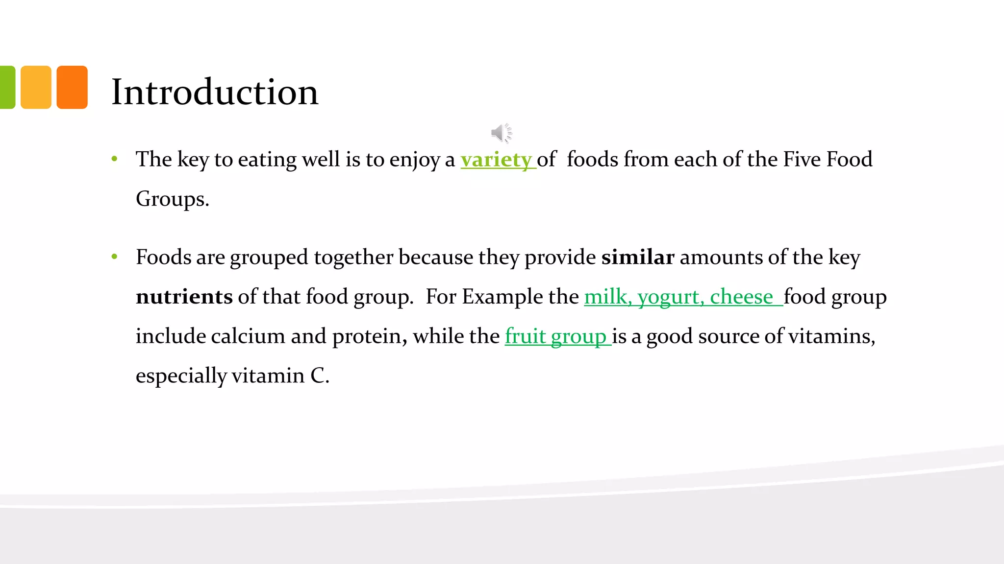 The 5 food groups powerpoint | PPTX
