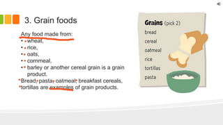 The 5 food groups powerpoint | PPTX