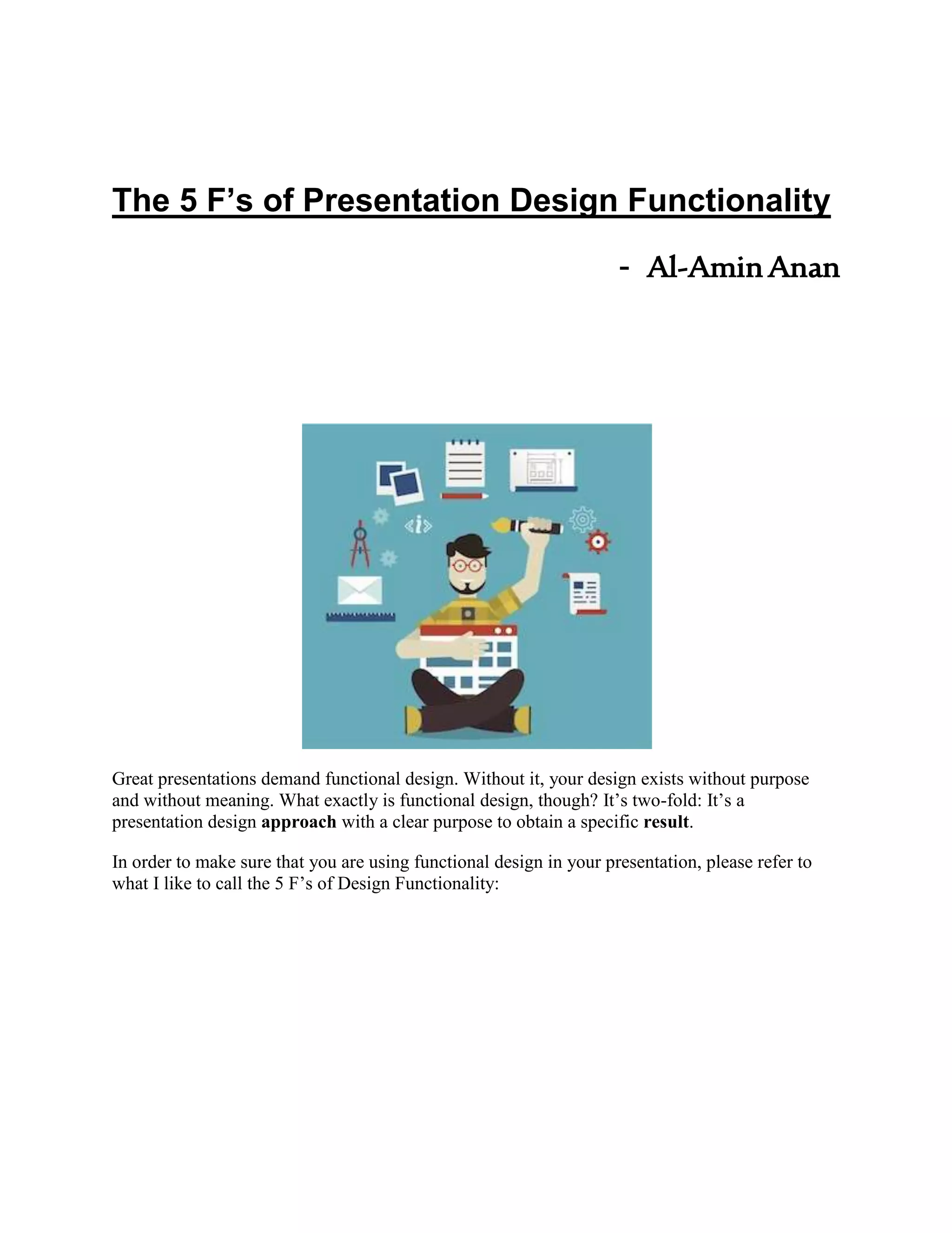 The 5 f's of Presentation | PDF