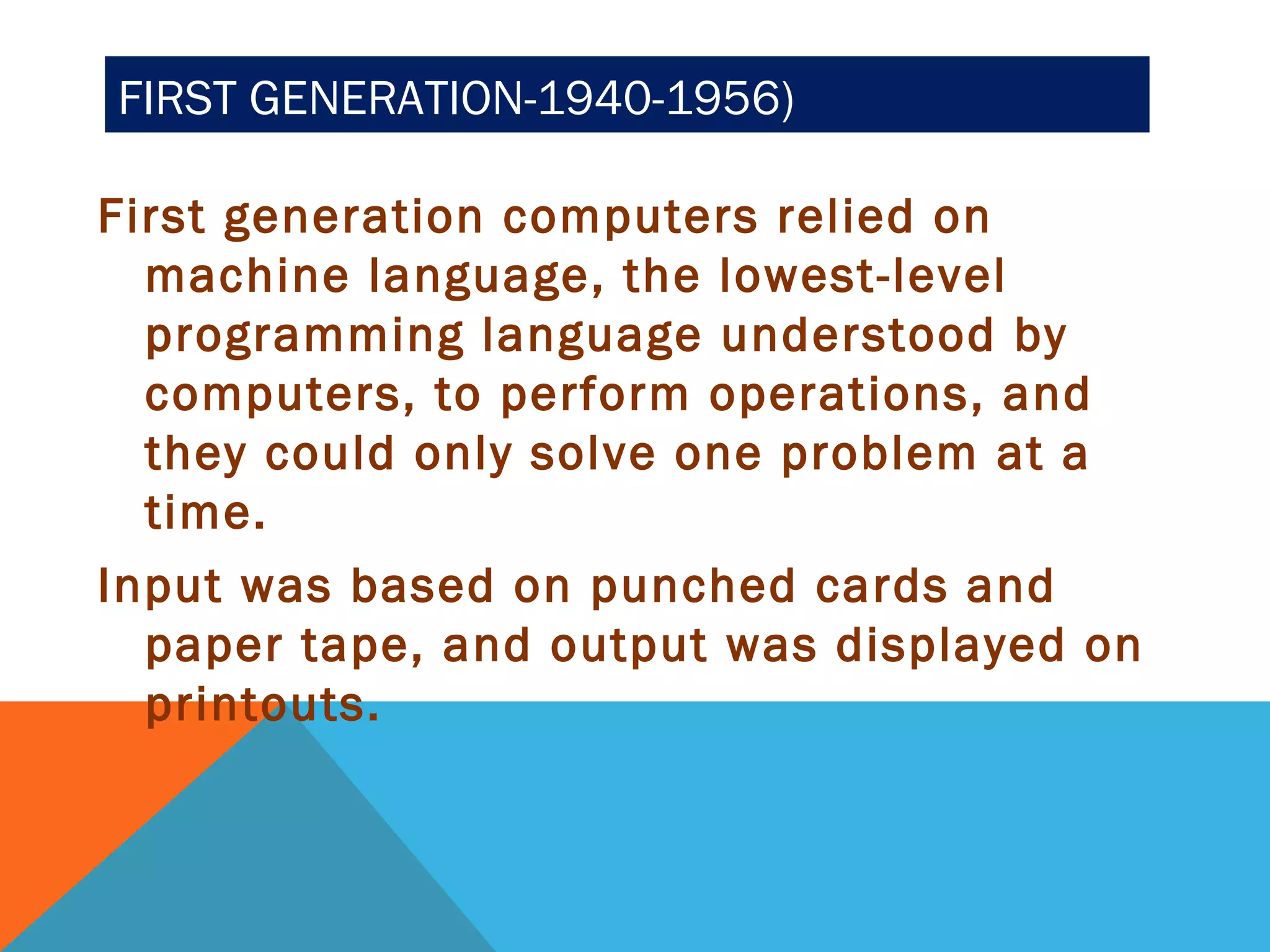 the generation of computers | PPT