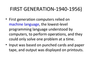 The 5 generations of computers | PPT