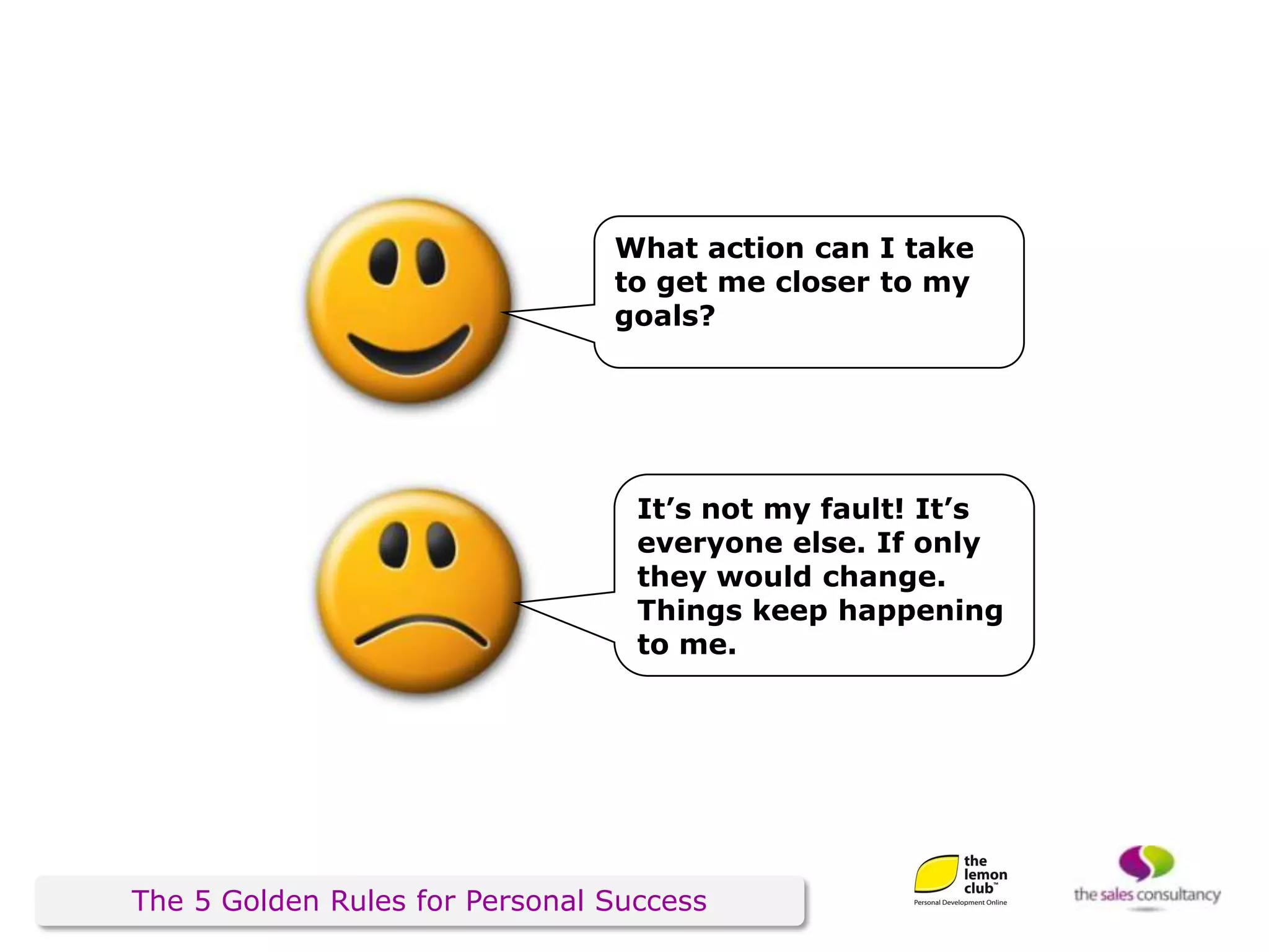The 5 golden rules for personal success | PPT