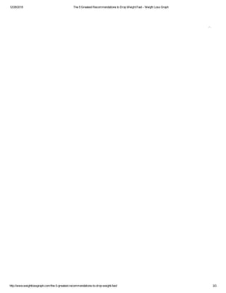 The 5 greatest recommendations to drop weight fast weight loss graph | PDF