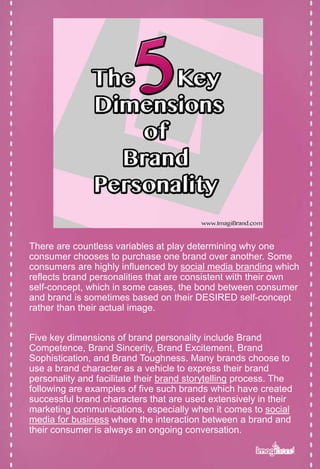The 5 key dimensions of brand personality | PDF | Free Download