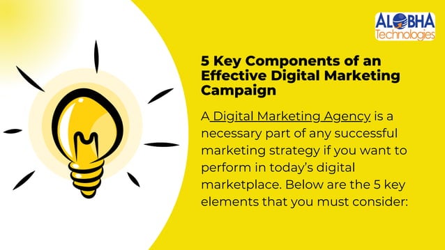 The 5 Key Elements of a Successful Digital Marketing Campaign. | PPT ...
