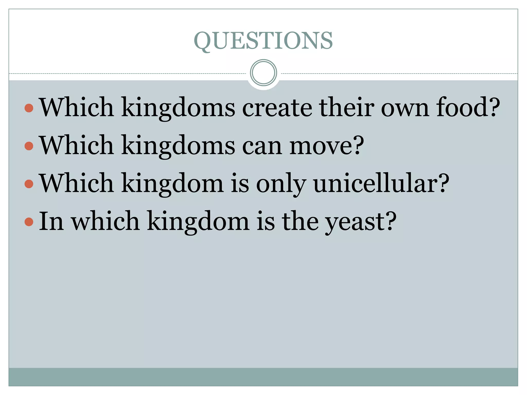 The 5 kingdoms natural science 6th primary | PPTX | Biological Sciences ...