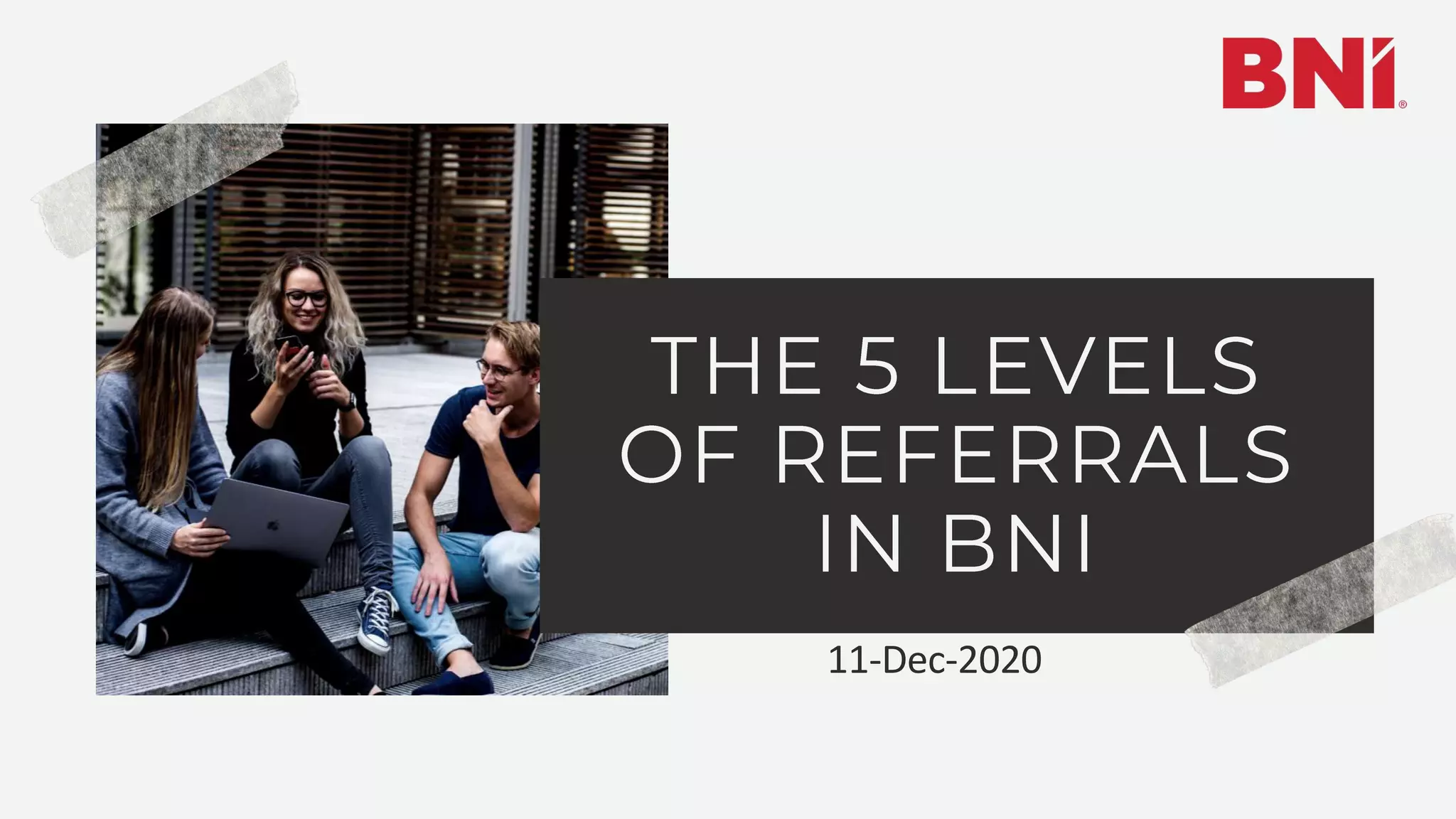 BNI Edu Slot - The 5 levels of referrals in BNI | PPTX