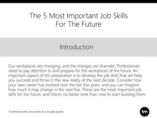 The 5 Most Important Job Skills For The Future | PPTX