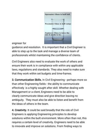 The 5 most important skills for a civil engineer(1) | PDF