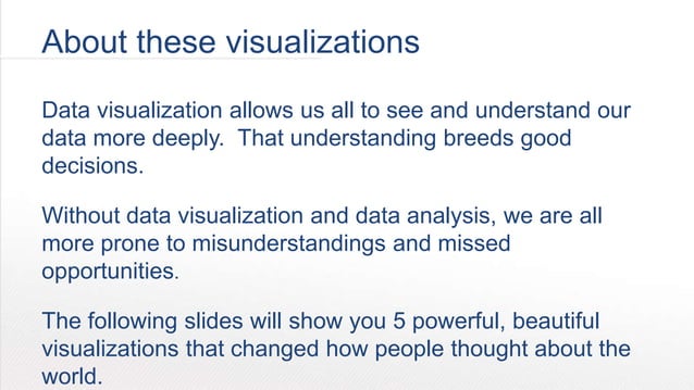 The 5 most influential data visualizations of all time | PPTX ...