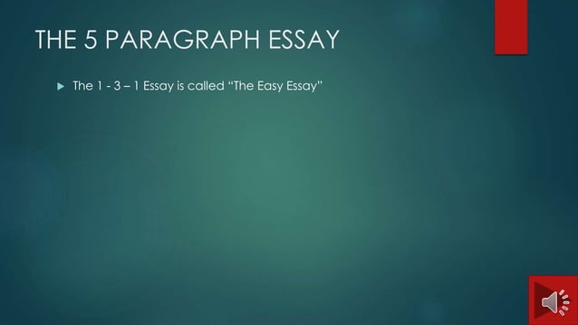 The 5 paragraph essay | PPTX