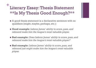 The 5 Paragraph Literary Essay | PPT