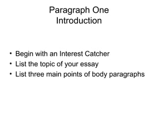 The 5 paragraph persuasive essay.ii