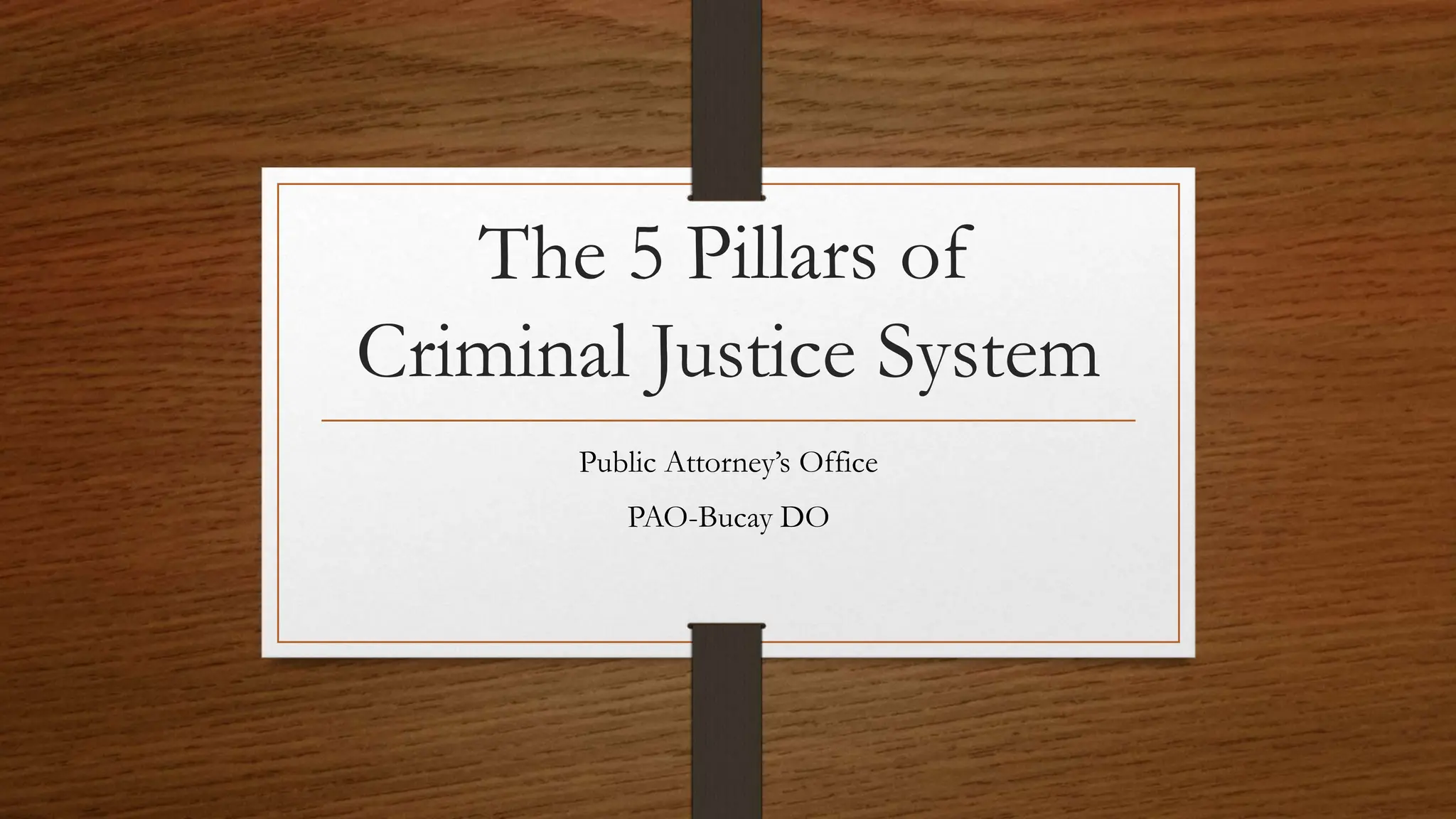 The 5 Pillars of Criminal Justice System.pptx