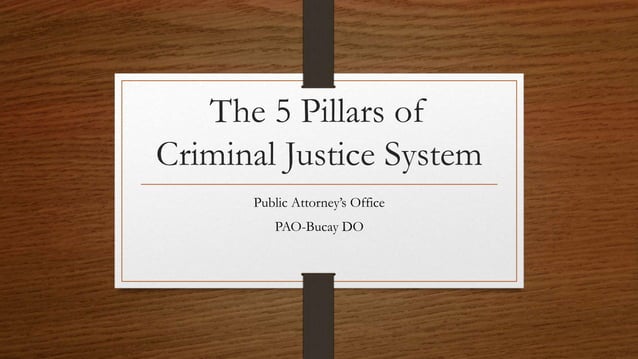 The 5 Pillars of Criminal Justice System.pptx | Crime & Harmful Acts to ...