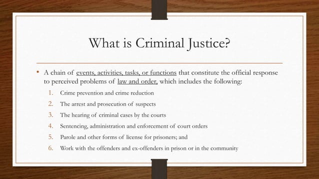 The 5 Pillars of Criminal Justice System.pptx | Crime & Harmful Acts to ...