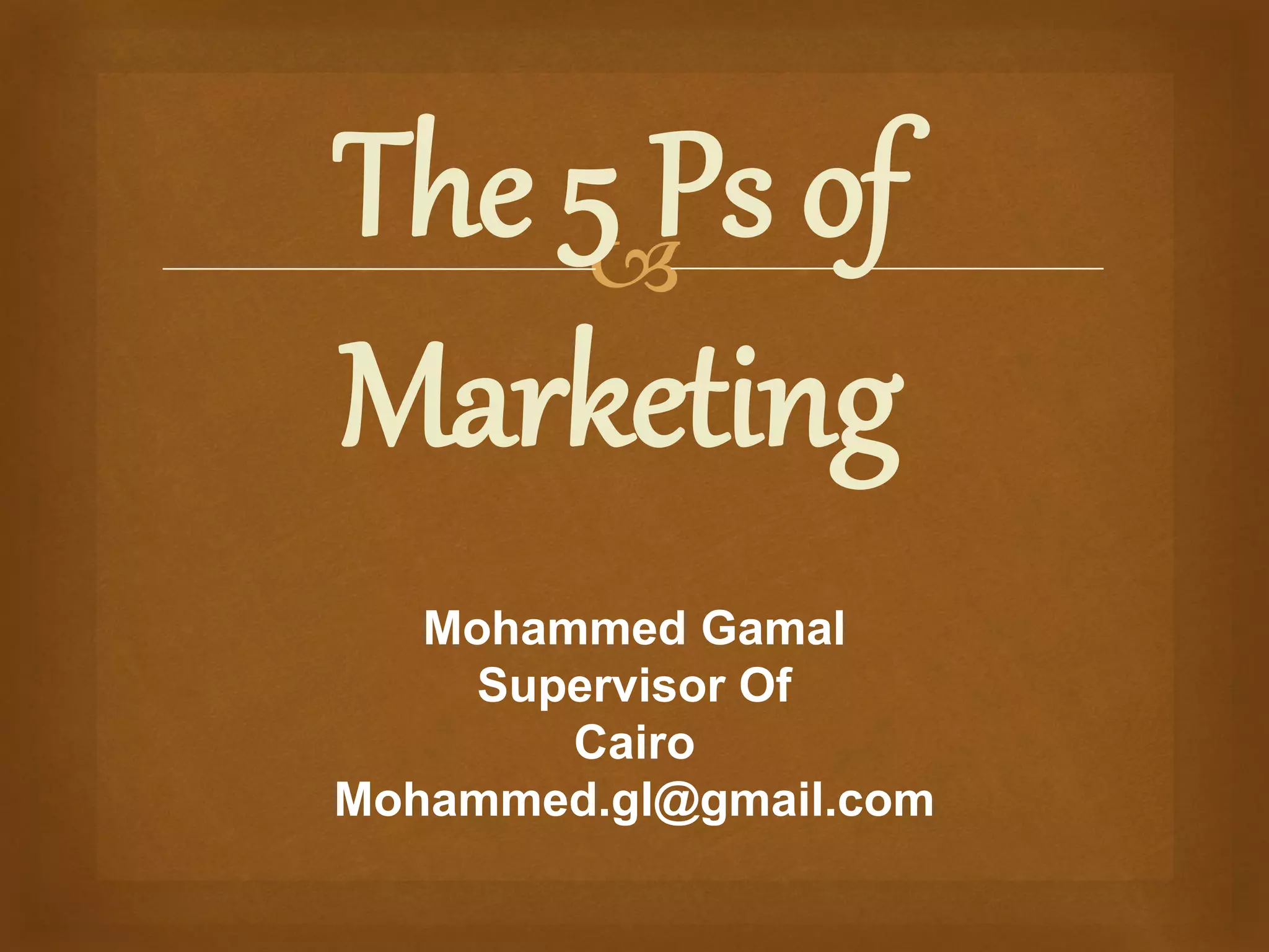 The 5 ps of marketing | PPTX
