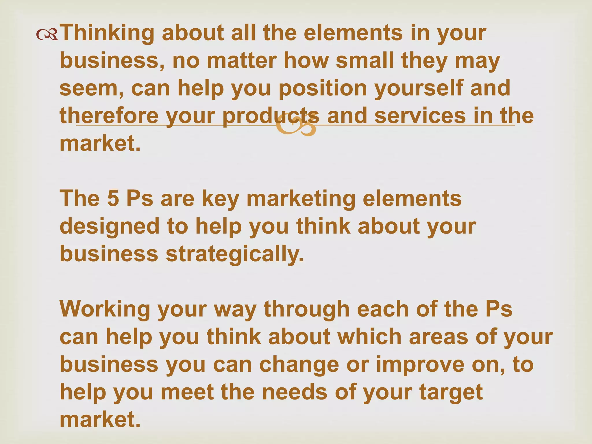 The 5 ps of marketing | PPT