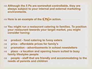 The 5 ps of marketing | PPTX