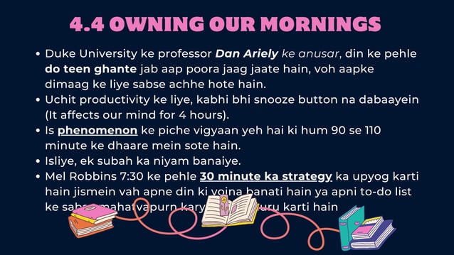 The 5 sec rule - Mel Robins (Hindi Summary) | PPT