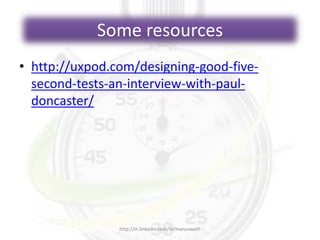 The 5 second rule and its applicability to ux | PPTX