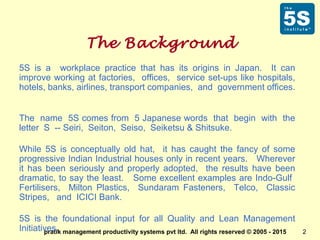 The 5S Institute - An update | PPS | Mechanical and Industrial Engineering Industry | Industries