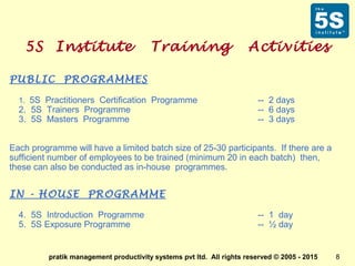 The 5S Institute - An update | PPS | Mechanical and Industrial Engineering Industry | Industries