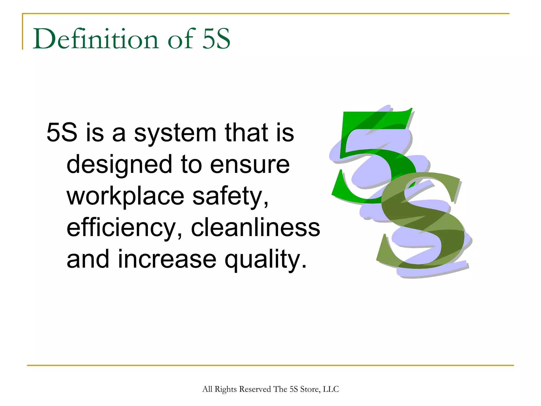 The 5S Store 5S Training Presentation | PDF