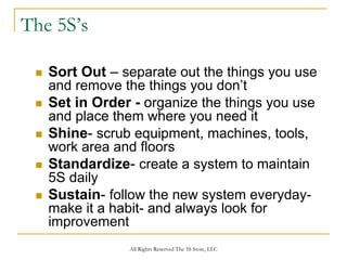 The 5S Store 5S Training Presentation | PDF
