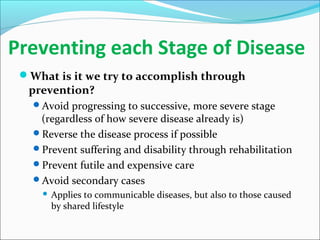 The 5 stages of disease and prevention | PPT