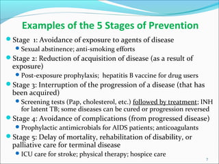 The 5 stages of disease and prevention | PPT