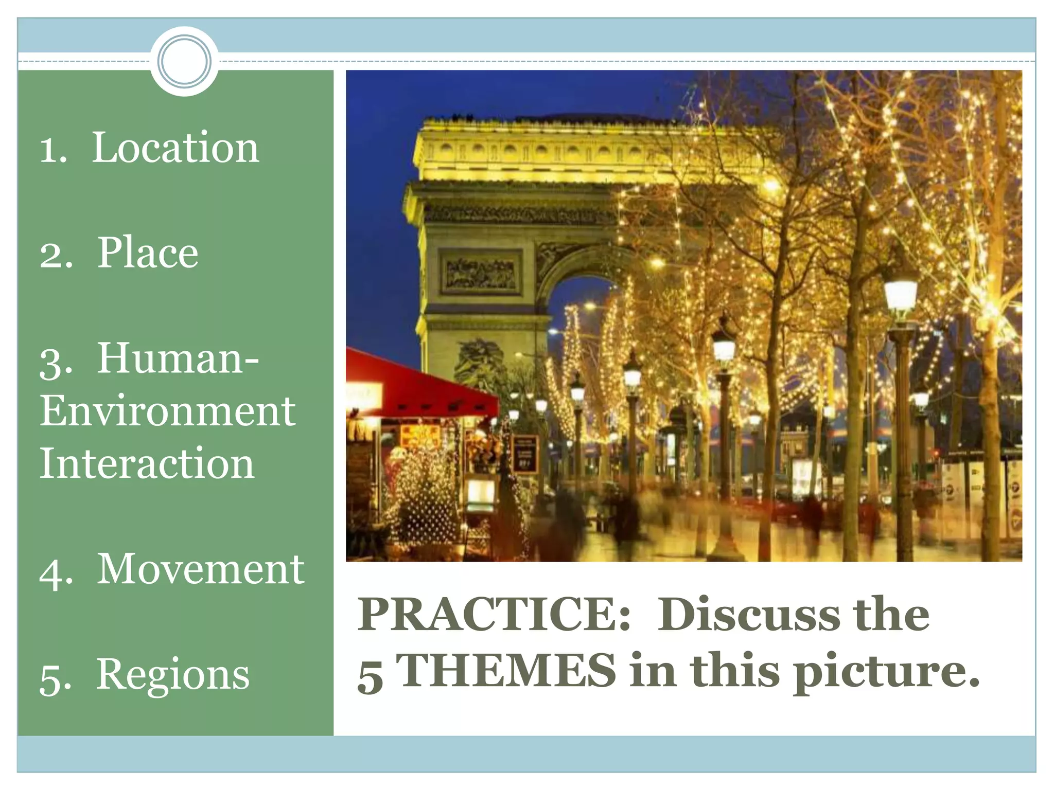 The 5 Themes of Geography | PPTX