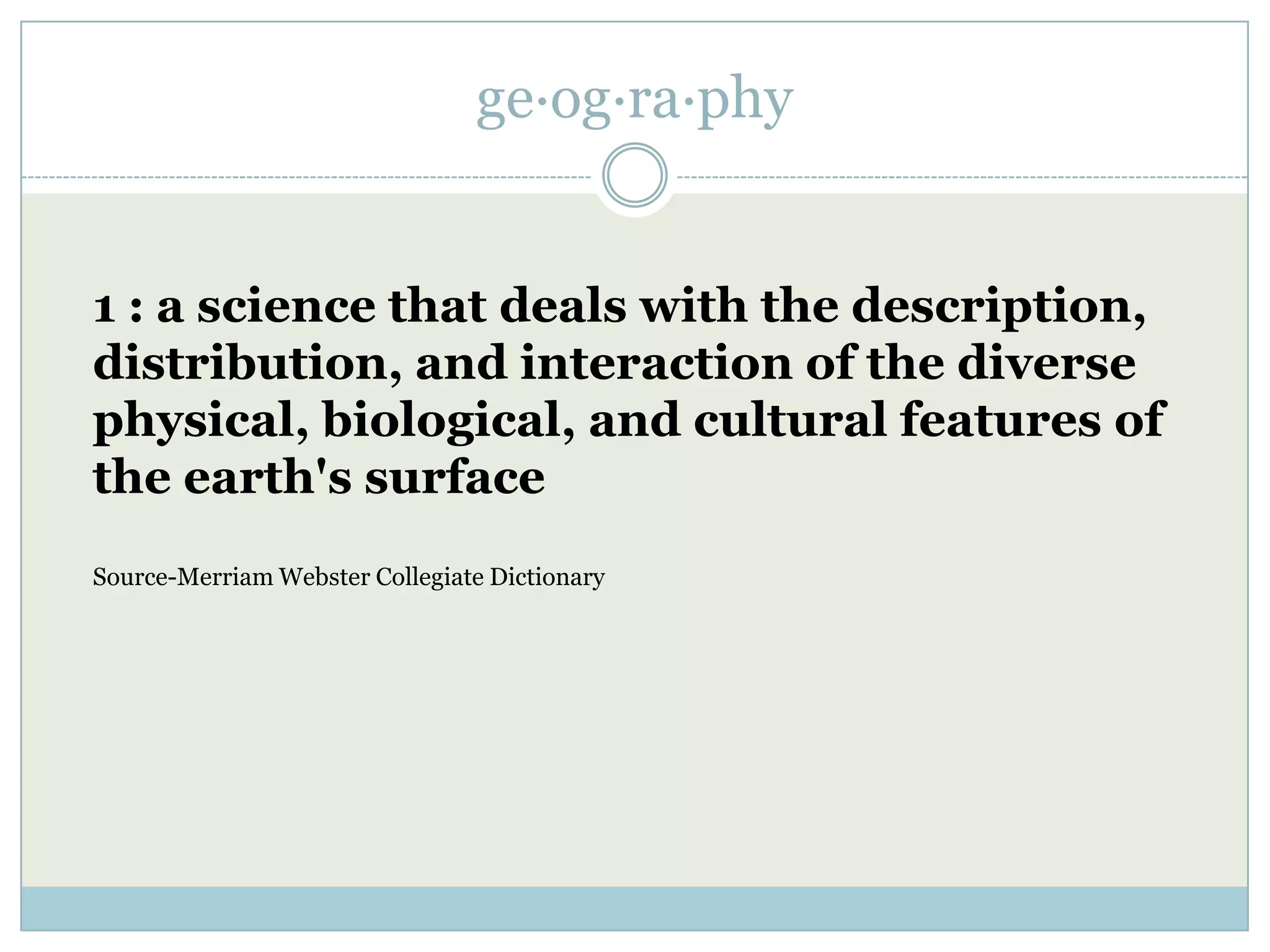 The 5 Themes of Geography | PPTX