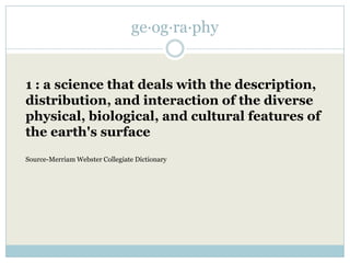 The 5 Themes of Geography | PPTX